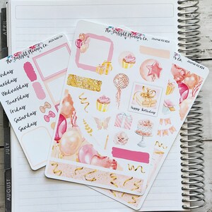 Birthday Journal Stickers, Journal Sticker Kit, Birthday Stickers ...