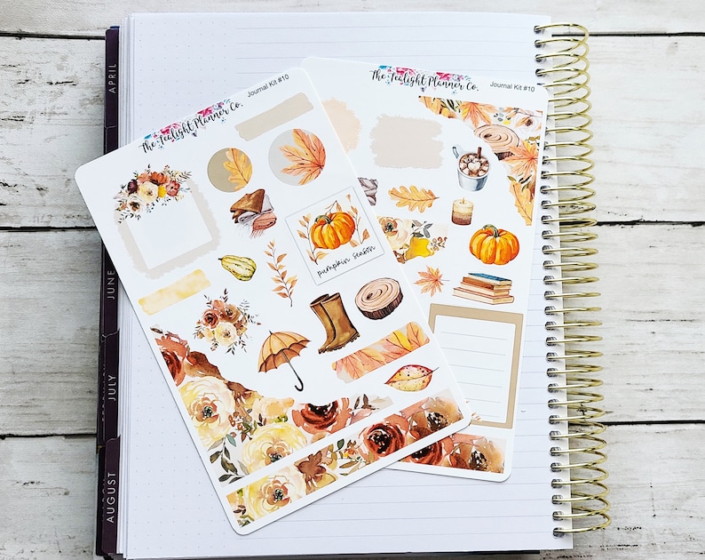 Fall Journal Sticker Kit Fall Stickers Fall Journal - Etsy