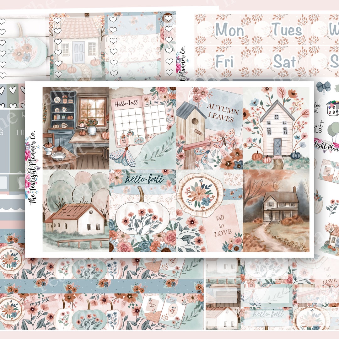 Sweet Fall Sticker Kit, Fall Stickers, Fall Planner Sticker Kit, Autumn ...