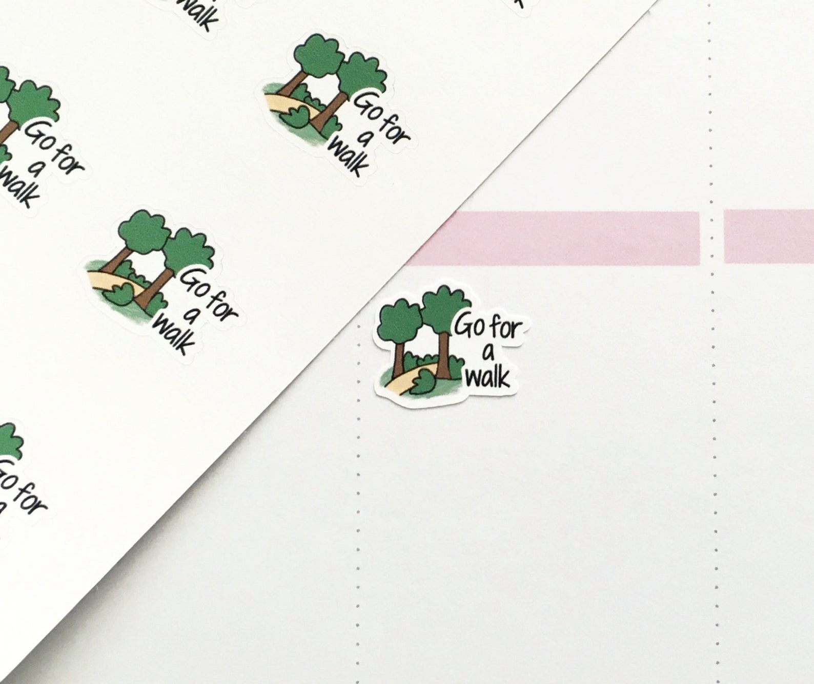 Go for A Walk Sticker Walk Planner Sticker Walking Sticker - Etsy