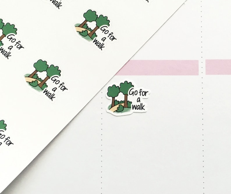 Go for A Walk Sticker Walk Planner Sticker Walking Sticker - Etsy
