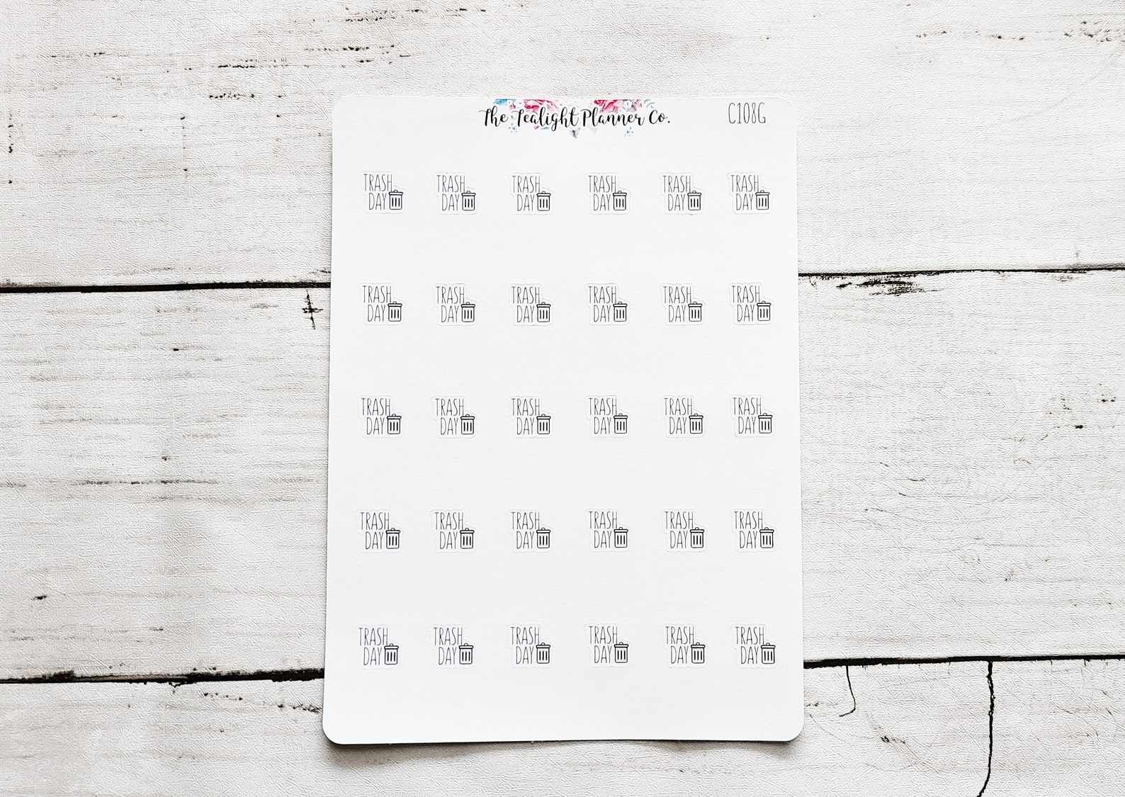 Trash Day Sticker Garbage Day Sticker Functional Planner - Etsy
