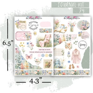Spring Meadows Journal Sticker Kit, Spring Stickers for Journaling and ...