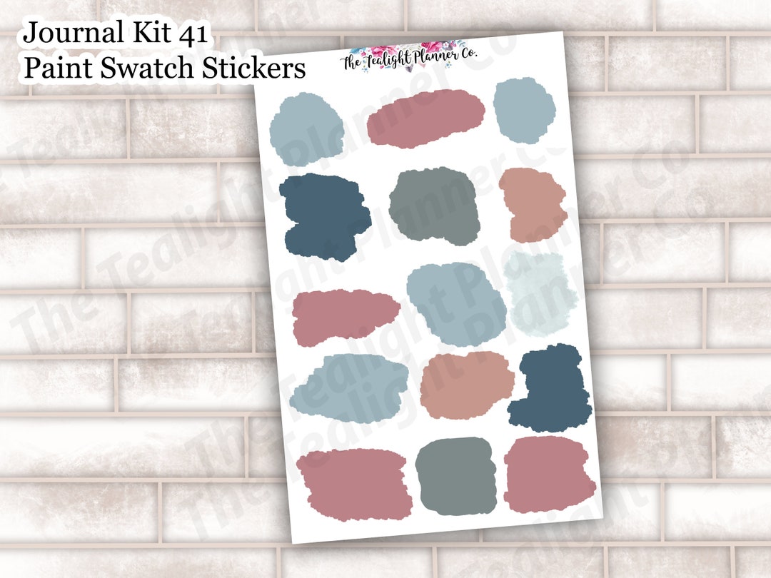 Paint Swatch Stickers for Layering in Your Planner or Journal, Planner ...