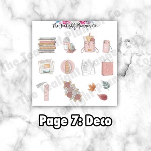 Books and Coffee Sticker Kit, Fall Stickers, Fall Sticker Kit, Fall ...