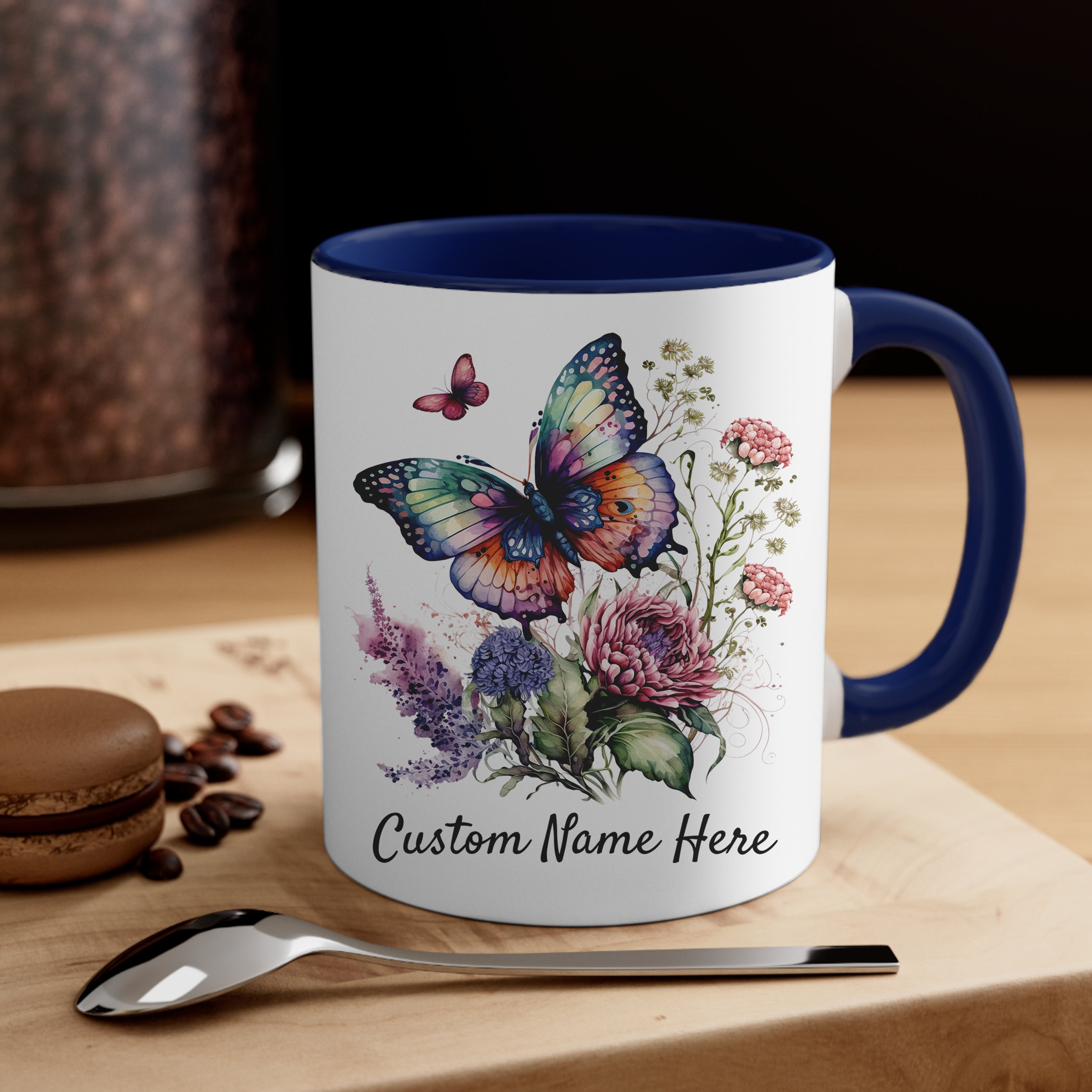 Butterfly Coffee Mug - Personalized Butterfly Coffee Cup With Name ...