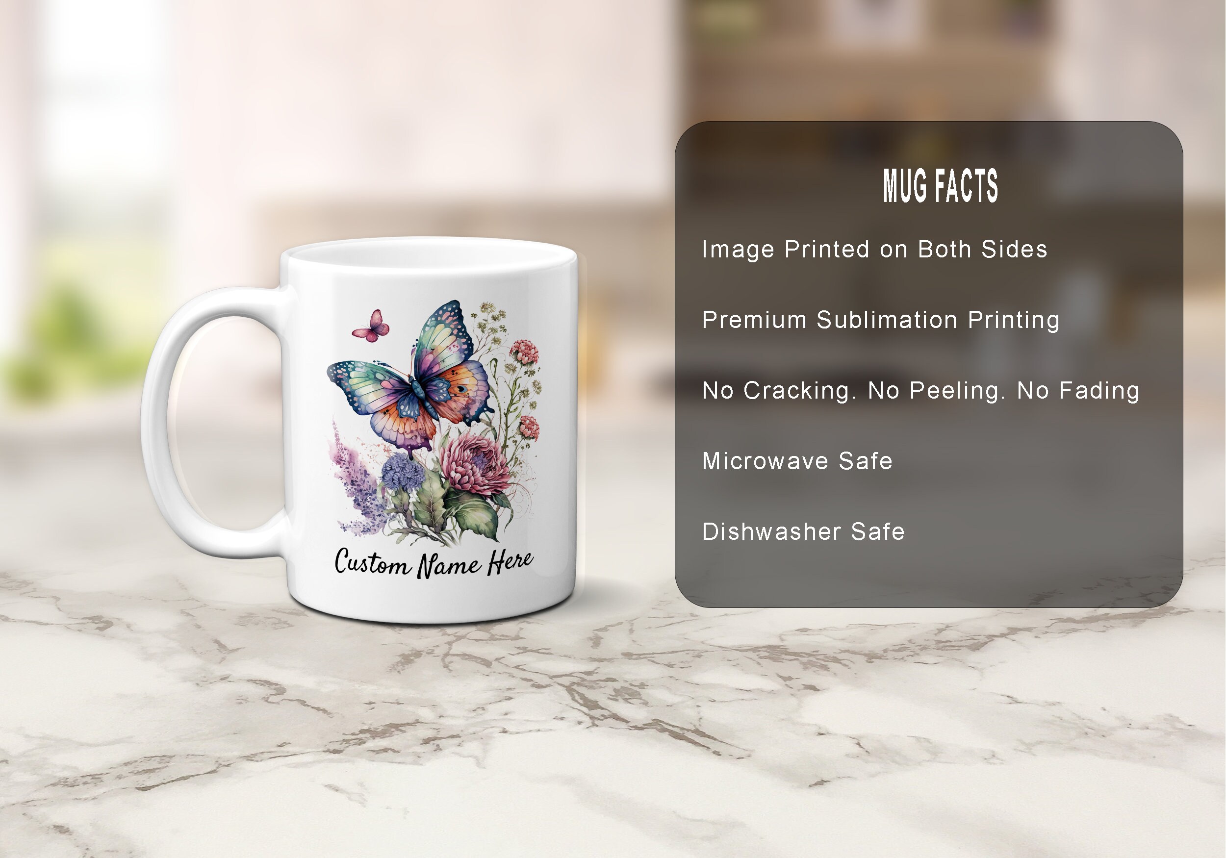 Butterfly Coffee Mug - Personalized Butterfly Coffee Cup With Name ...