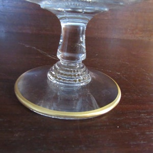 Gold Trimmed Compote, Candy Dish, Pressed Glass Compote. (2543) - Etsy