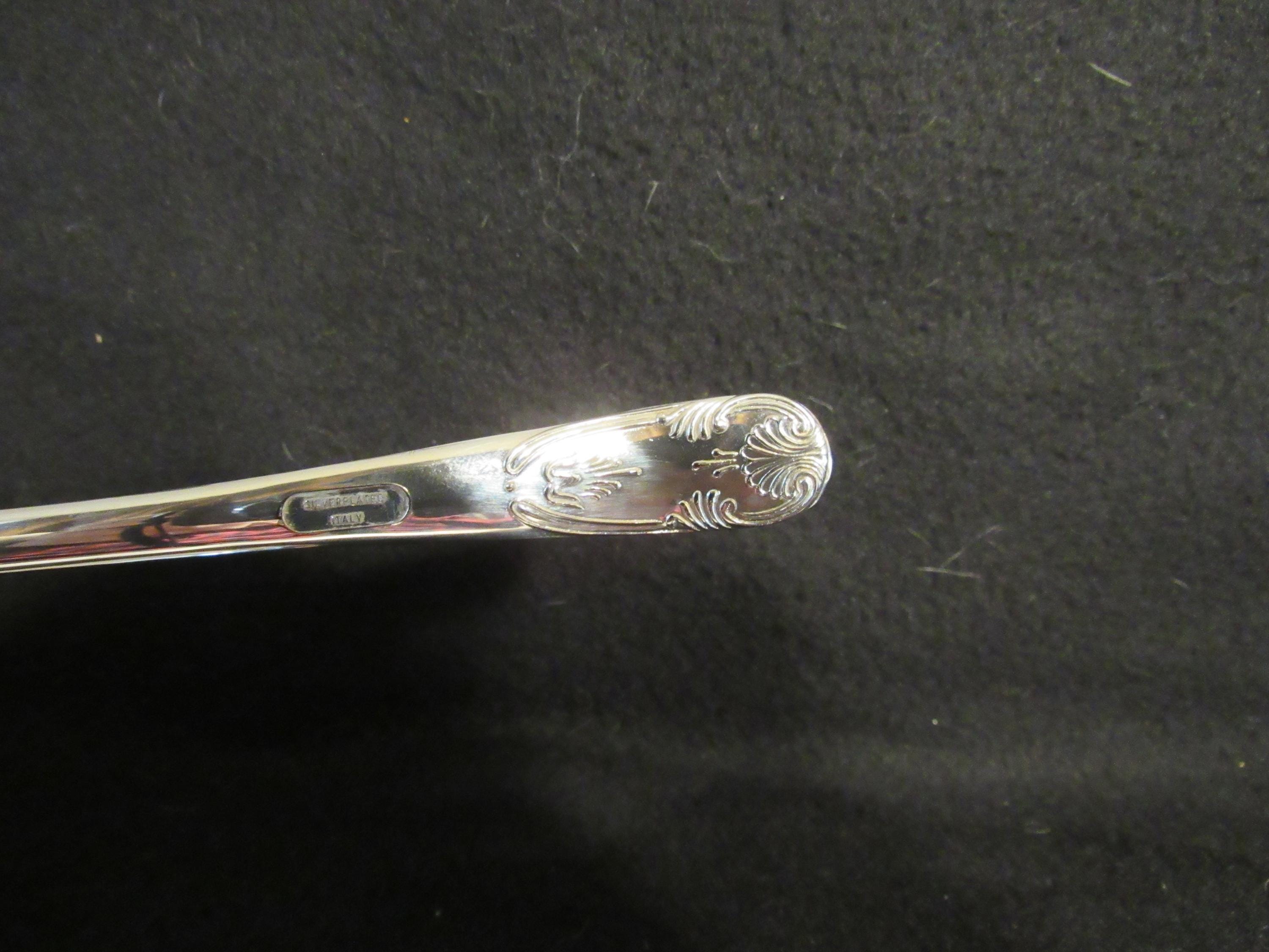 Salad Set, Silverplate, Made in Italy, Silverware, Flatware, 2 Piece ...