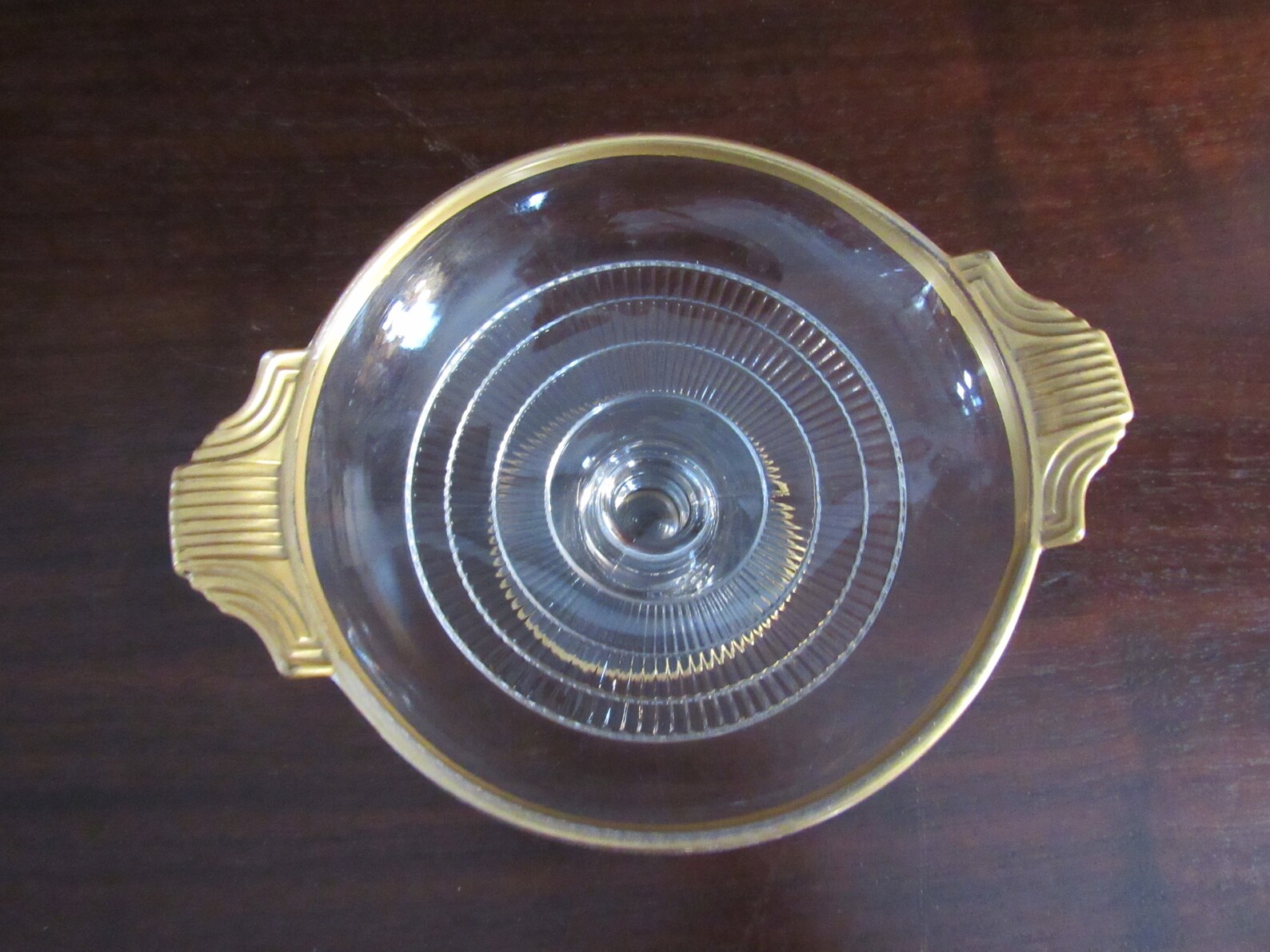 Gold Trimmed Compote Candy Dish Pressed Glass Compote. - Etsy