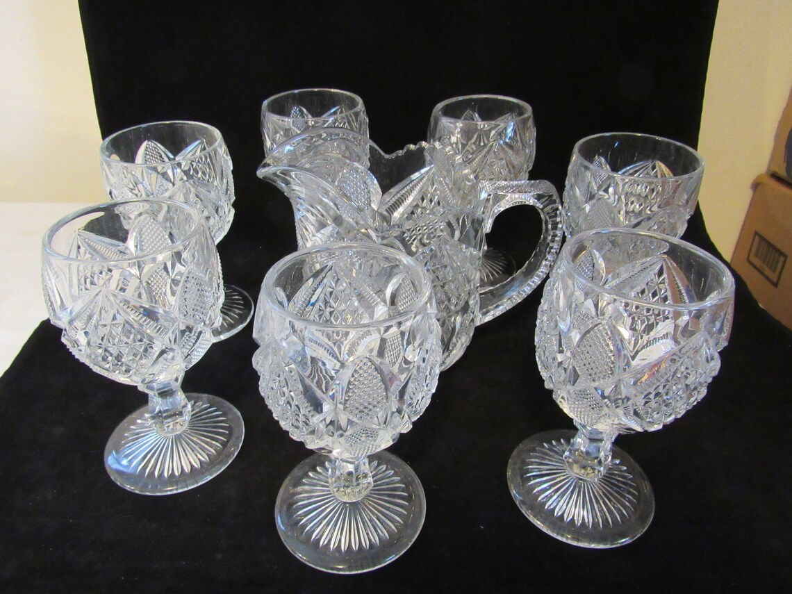 Pennsylvania Clear by US Glass Circa 1898 Glass Pitcher With - Etsy