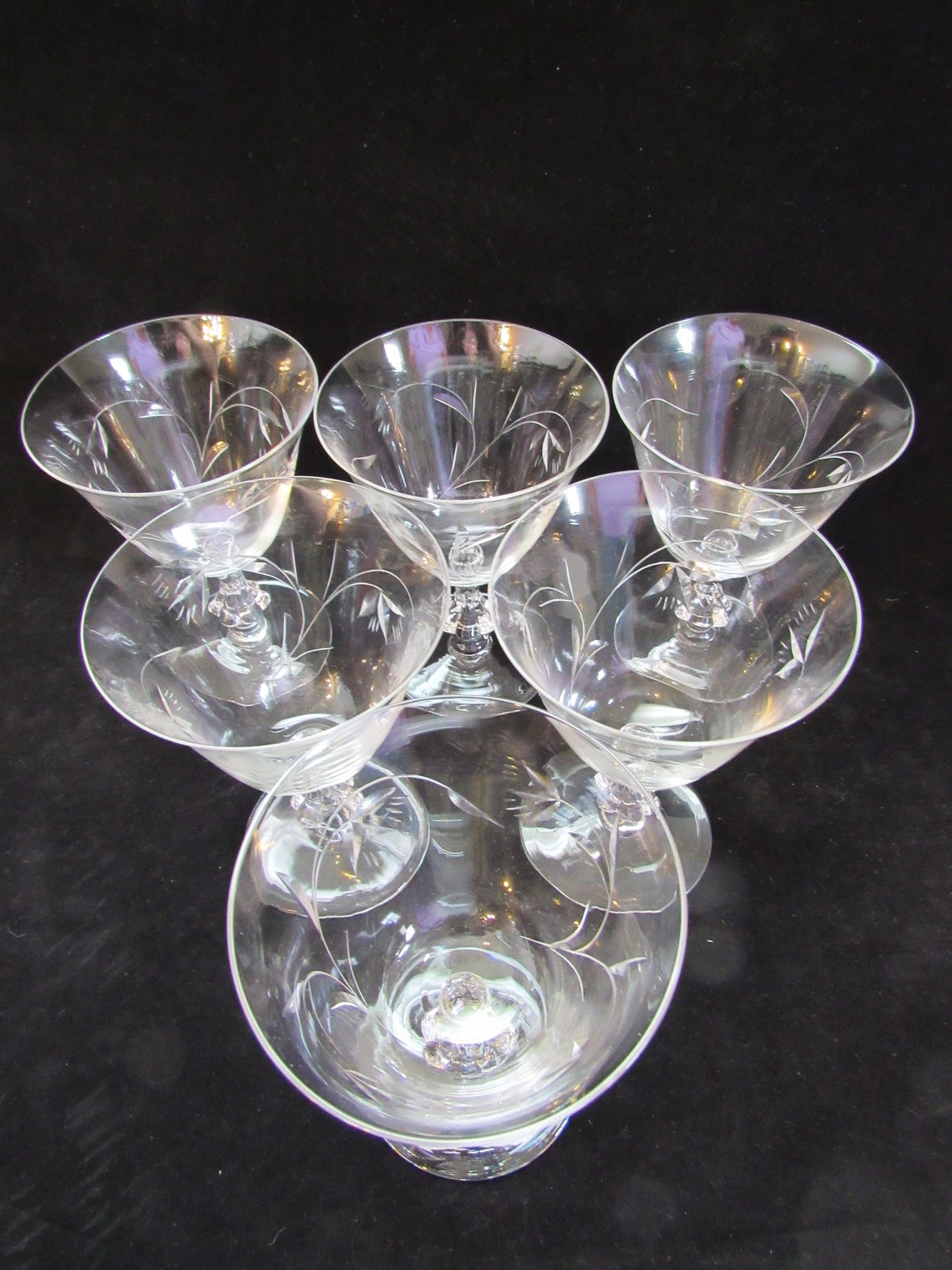 Symphony by Bryce Etched Crystal Water Glasses Water - Etsy