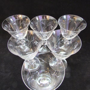 Symphony by Bryce, Etched Crystal Water Glasses, Water Goblets, Etched ...