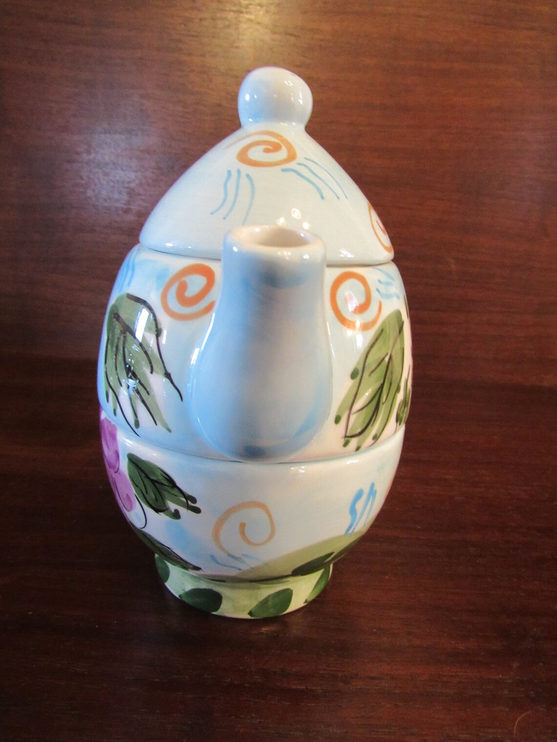 Bella Casa III by Ganz Tea Pot and Cup for One Stackable | Etsy