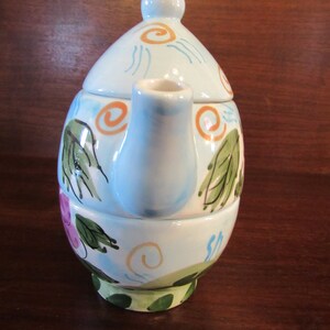 Bella Casa III by Ganz, Tea Pot and Cup for One , Stackable Three Piece ...