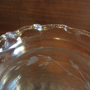 Crimped Lip Candy Dish With Lid, Heritage by Princess House, Etched ...