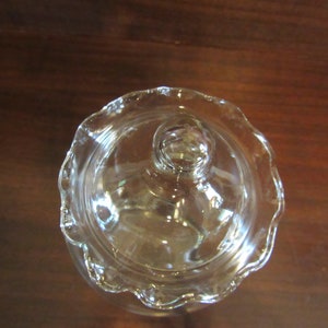 Crimped Lip Candy Dish With Lid, Heritage by Princess House, Etched ...