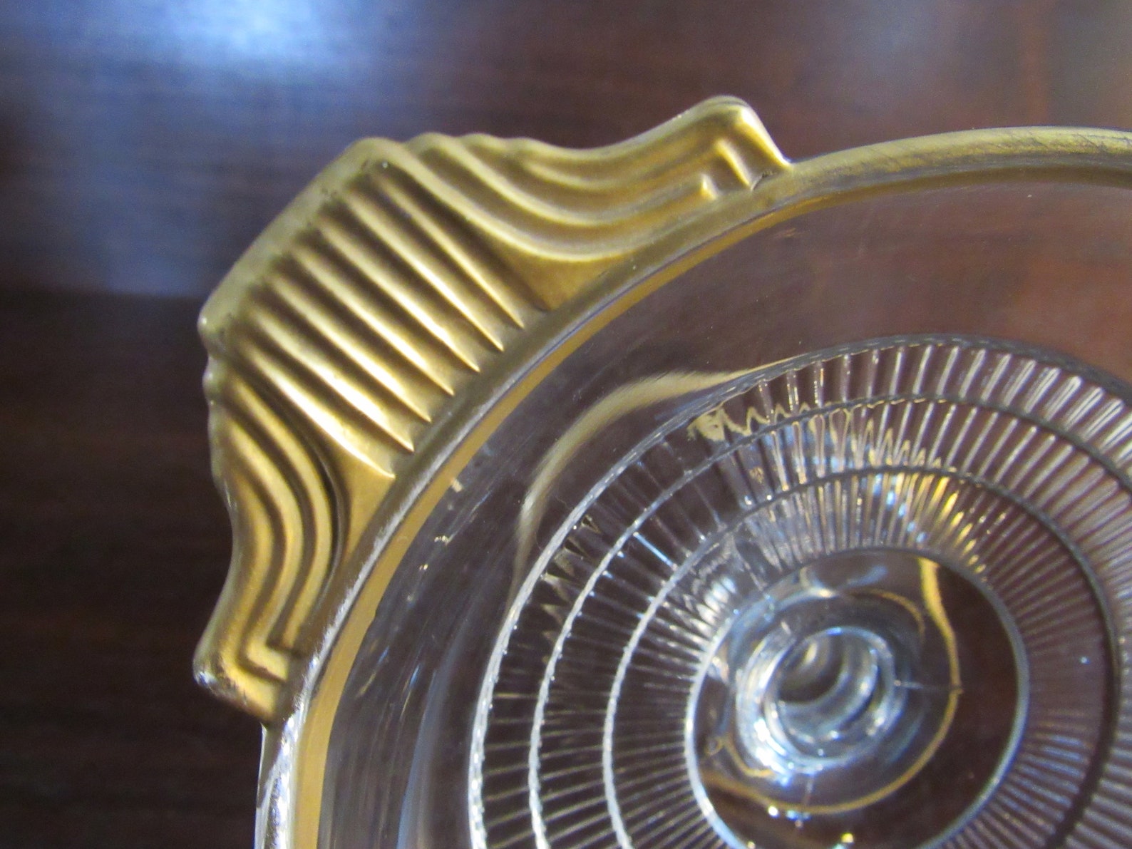 Gold Trimmed Compote Candy Dish Pressed Glass Compote. - Etsy