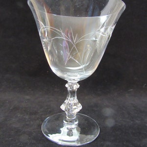 Symphony by Bryce, Etched Crystal Water Glasses, Water Goblets, Etched ...