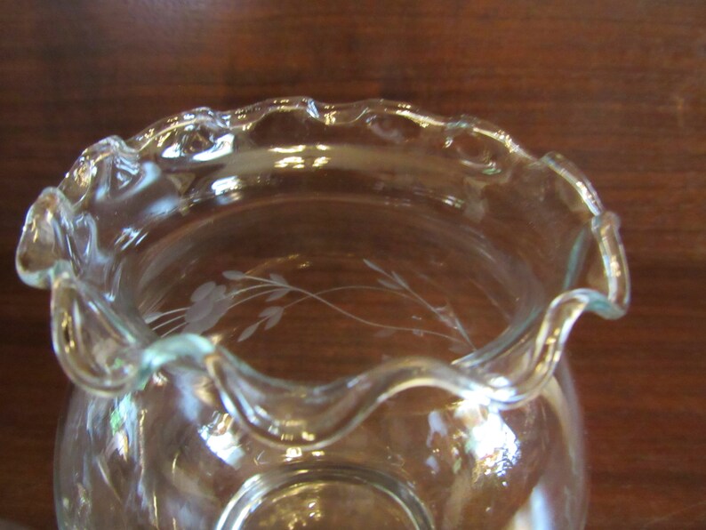 Crimped Lip Candy Dish With Lid, Heritage by Princess House, Etched ...