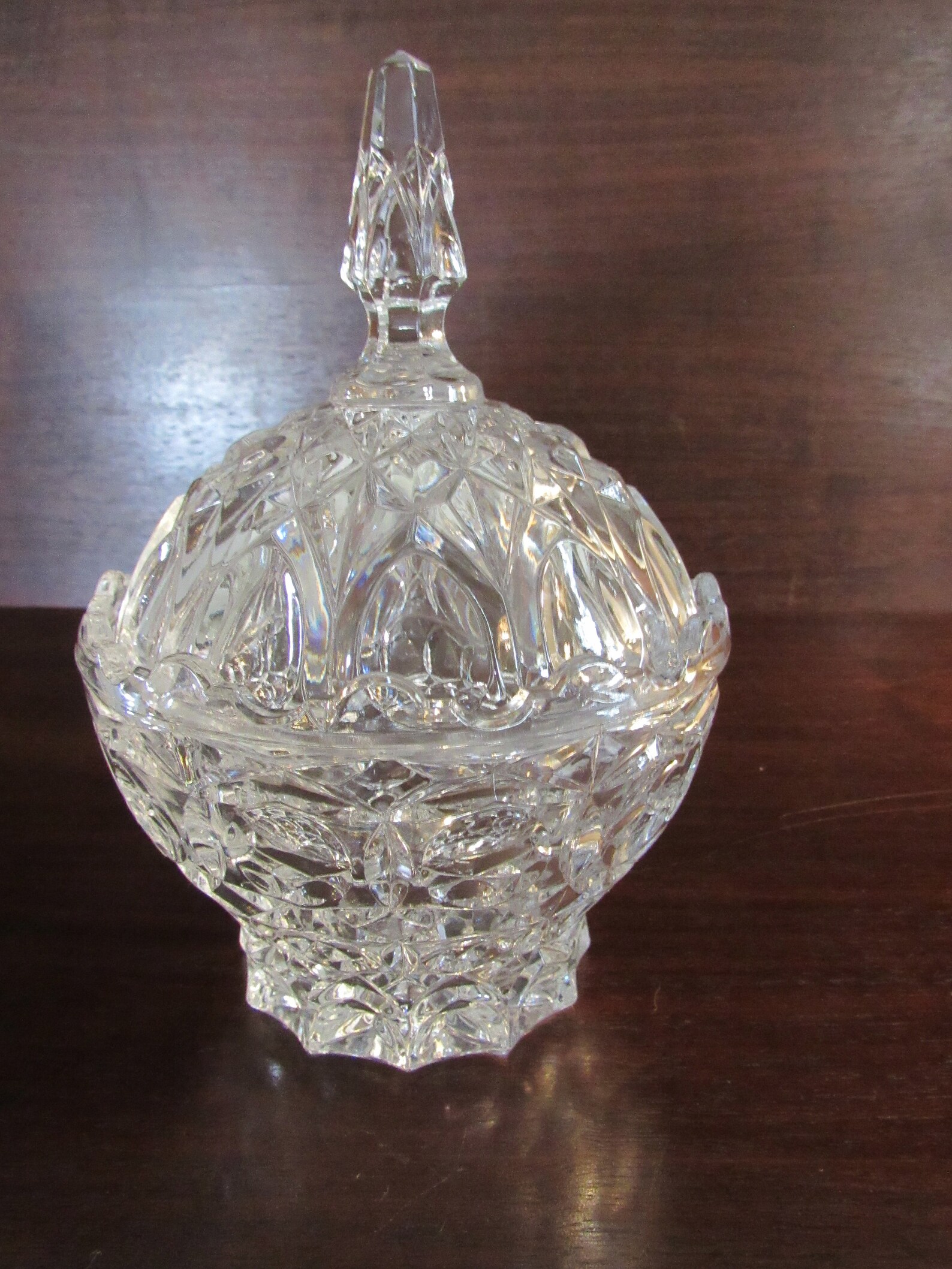 Candy Dish With Lid 775 by Princess House Clear Ovals No - Etsy