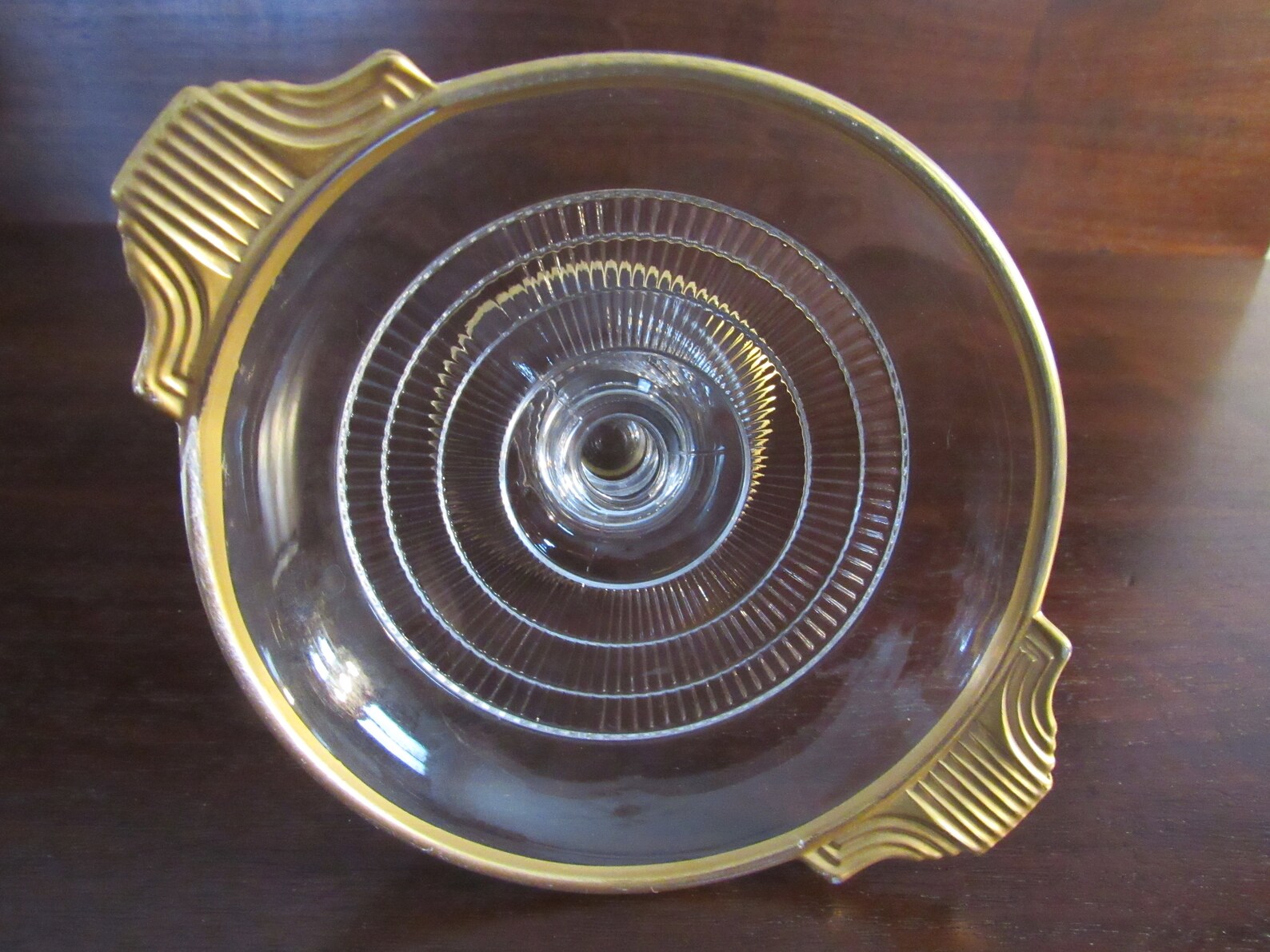 Gold Trimmed Compote Candy Dish Pressed Glass Compote. - Etsy