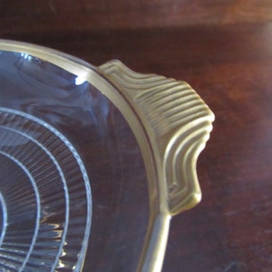 Gold Trimmed Compote, Candy Dish, Pressed Glass Compote. (2543) - Etsy