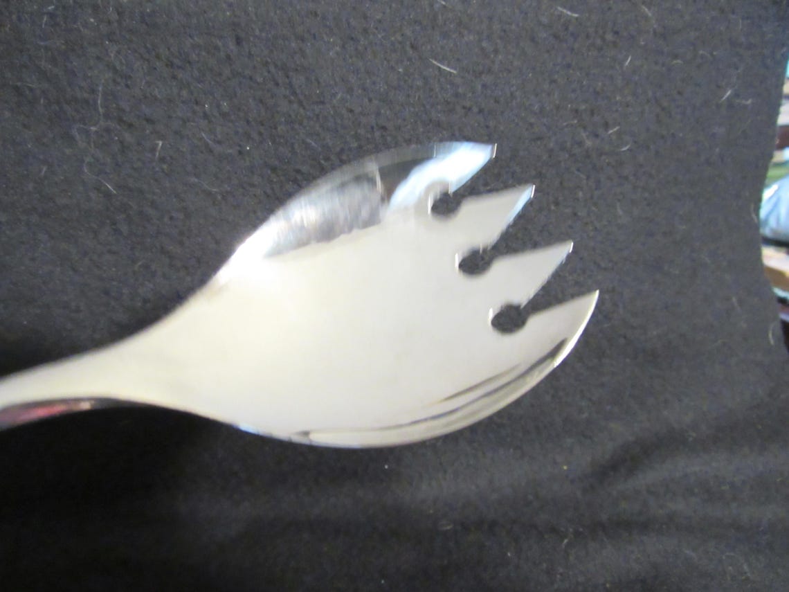 Salad Set, Silverplate, Made in Italy, Silverware, Flatware, 2 Piece ...