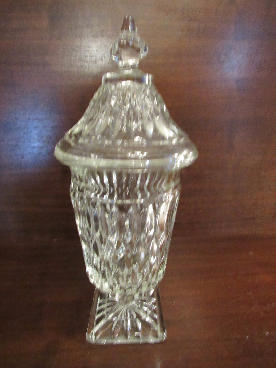 Mt Vernon Clear by Indiana Glass, Large Candy Dish With Lid, Candy Box ...