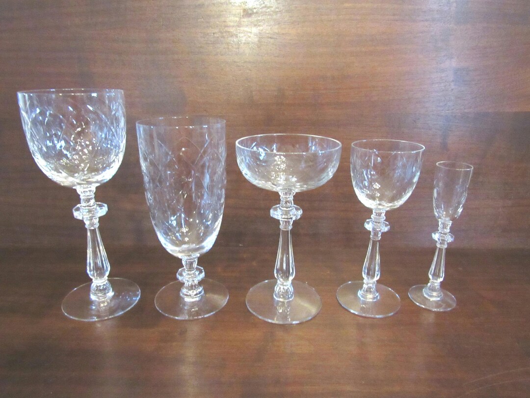 Place Setting, Lady Stuart by Rock Sharp, Crystal Stemware, Set of 5 ...
