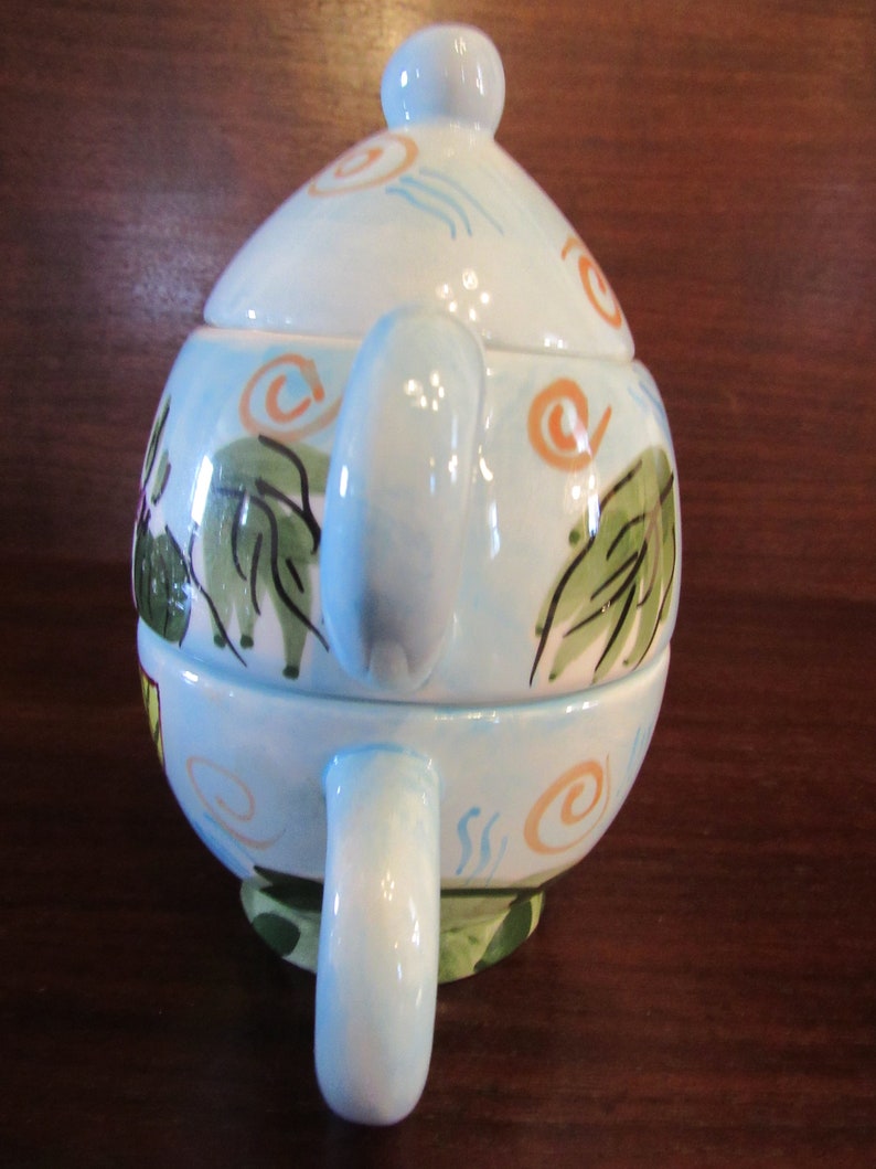 Bella Casa III by Ganz, Tea Pot and Cup for One , Stackable Three Piece ...