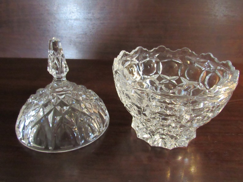 Candy Dish With Lid 775 by Princess House Clear Ovals No - Etsy
