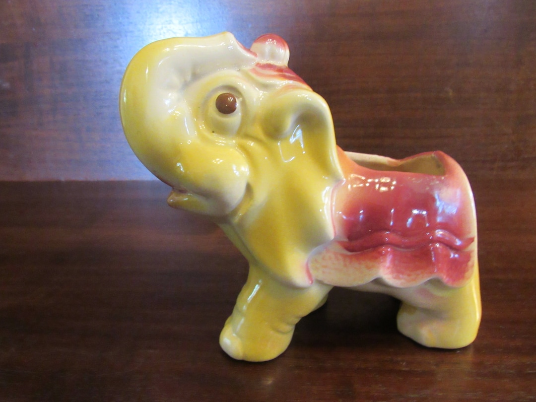 Elephant Pottery, Indoor Planter, Circus Elephant, Planter, Kitchen ...
