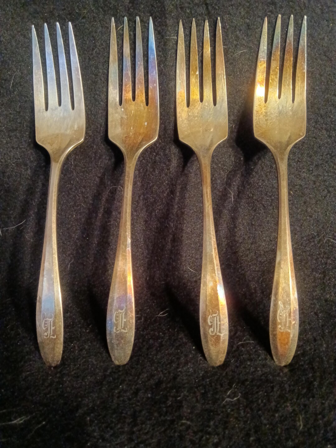 4 Salad Forks, Patrician Silverplate 1914, Community Plate by Oneida ...
