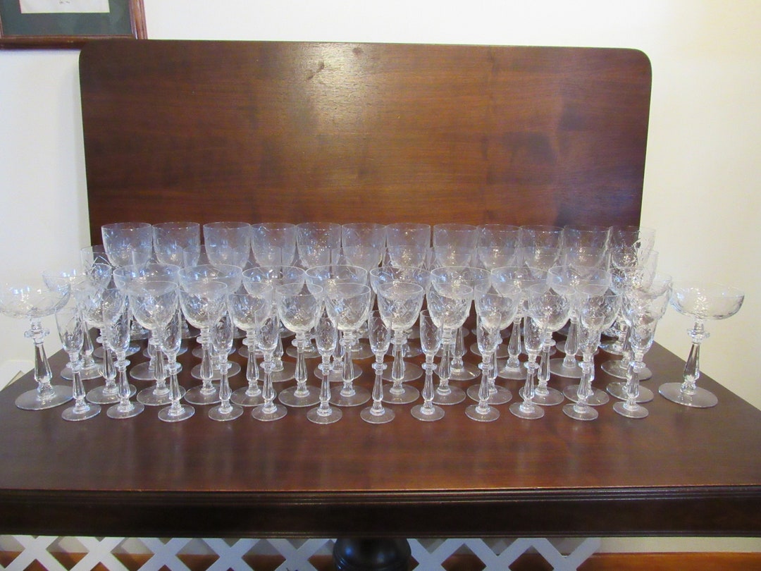 Lady Stuart by Rock Sharp, Crystal Stemware, 60 Pieces. 3354 - Etsy
