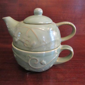 Tea for One, Stacked Cup and Teapot, Cup and Teapot With Lid, Pier 1 ...