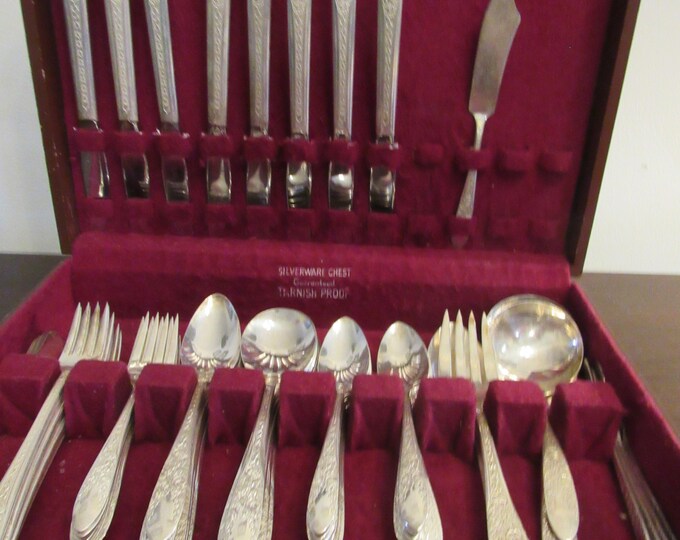 Rose and Leaf Silverplate 1937, Embossed by National Silver Co ...