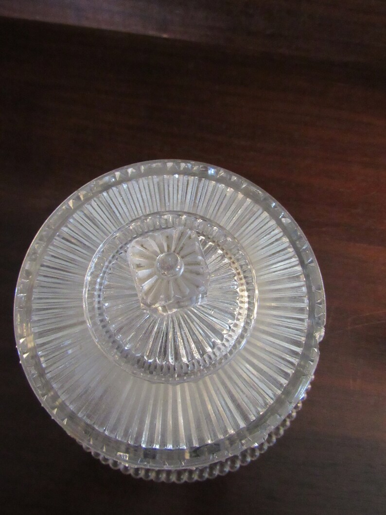 EAPG Pressed Flint Glass Beaded Stars and Buttons Etched - Etsy