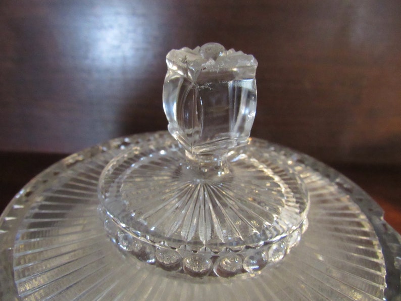 EAPG Pressed Flint Glass Beaded Stars and Buttons Etched - Etsy