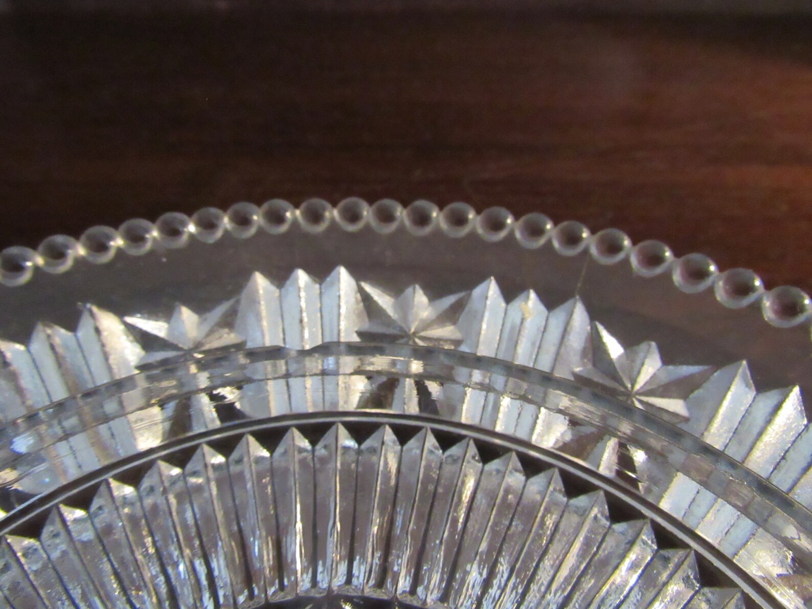 EAPG Pressed Flint Glass Beaded Stars and Buttons Etched - Etsy