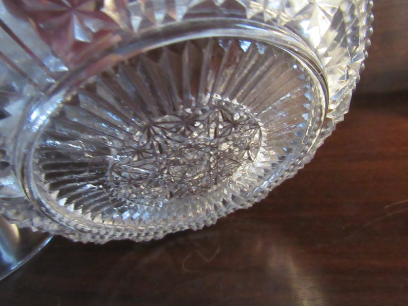 EAPG Pressed Flint Glass Beaded Stars and Buttons Etched - Etsy