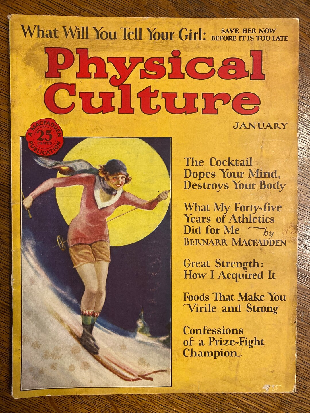 Physical Culture Magazine, January 1928 - Etsy
