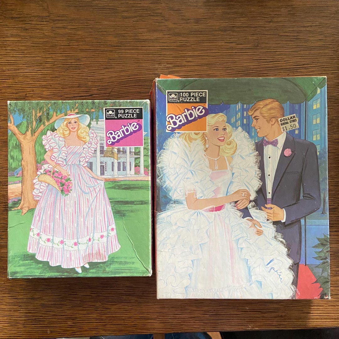 Set of 2 Barbie Puzzles, 99 & 100 Pieces, 1987, Missing Pieces-see ...