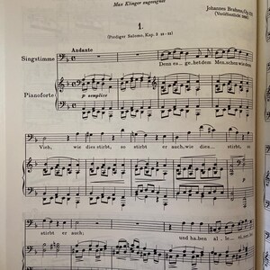 Johannes Brahms Complete Songs for Solo Voice and Piano Songbook/german ...