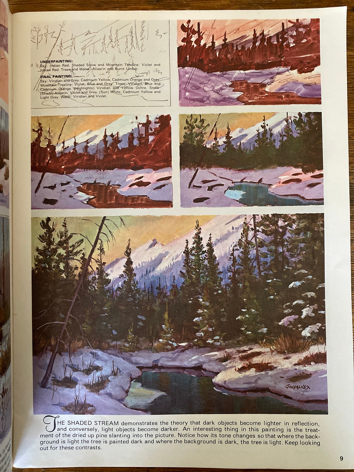 So You Want Snow Scenes to Paint, by Mannie Gonsalves, Walter T. Foster ...