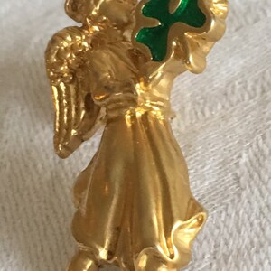 Avon Angel Girl Goldtone Enamel Brooch Pin, - Etsy