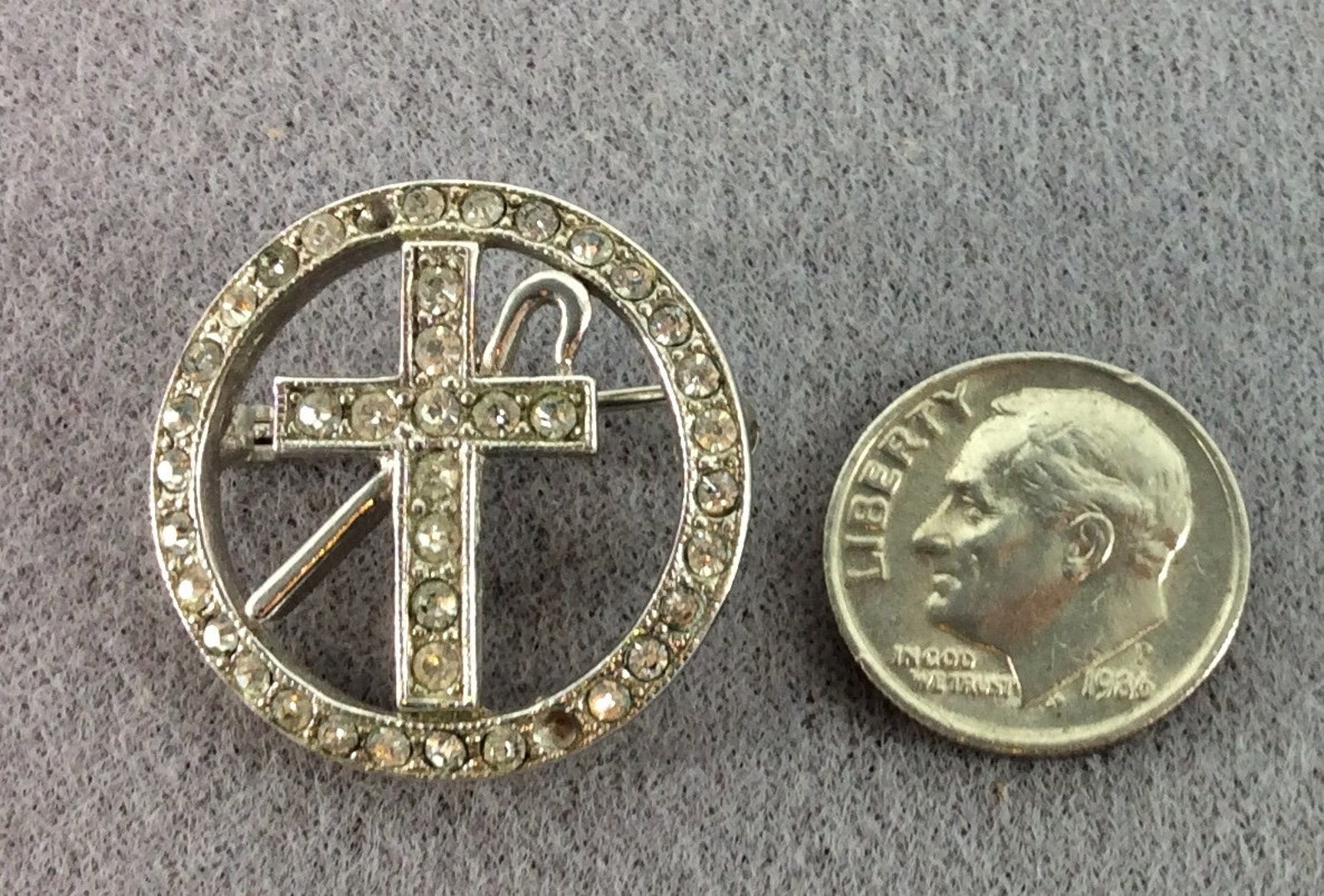 Vintage ORA Masonic Shriners Lapel Pin Brooch Crescent Rhinestones ...