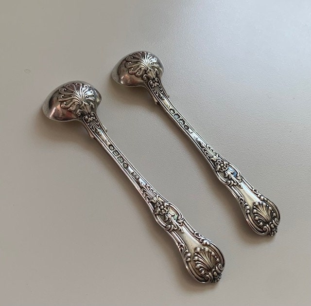 A Pair of Antique Solid Sterling Silver Master Salt or - Etsy