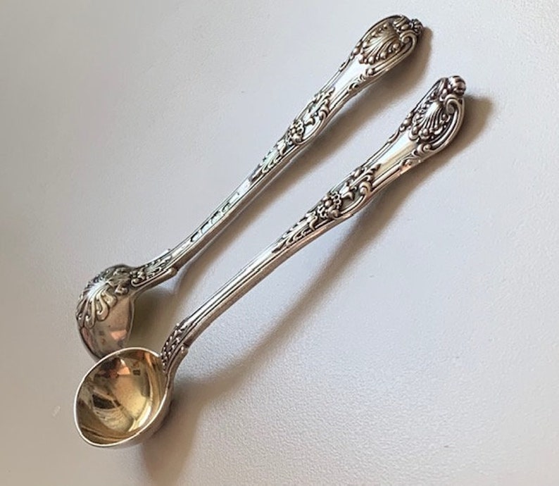 A Pair of Antique Solid Sterling Silver Master Salt or - Etsy
