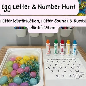 Egg Letter & Number 1-10 Hunt - Etsy